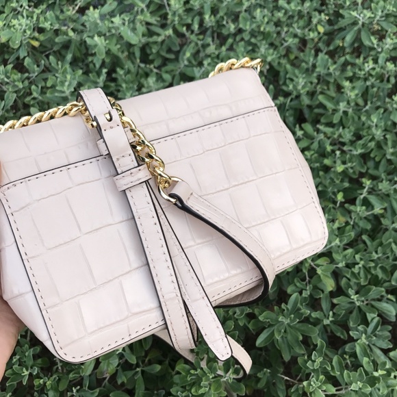 Michael Kors | Bags | Michael Kors Tina Mk Embossed Leather Crossbody ...